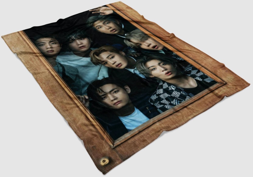 BTS Fleece Blanket, K Pop Blanket, Gift for Kpop Fans, Kpop Gift, Army ...