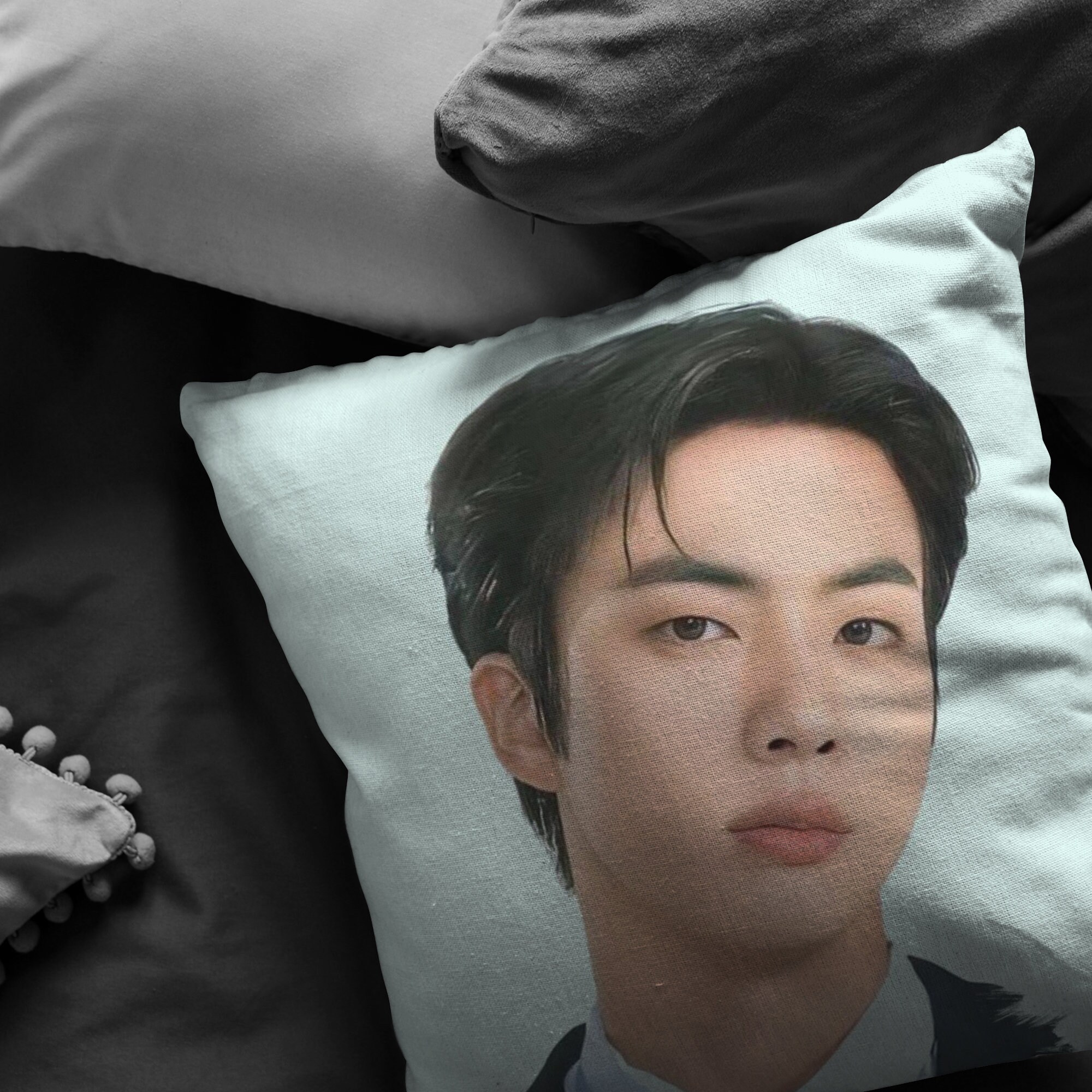 Jin Decorative Pillow, K Pop Throw Pillow, Jin Cushion, Jin Throw ...