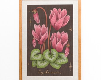 Cyclamen Print | Etsy