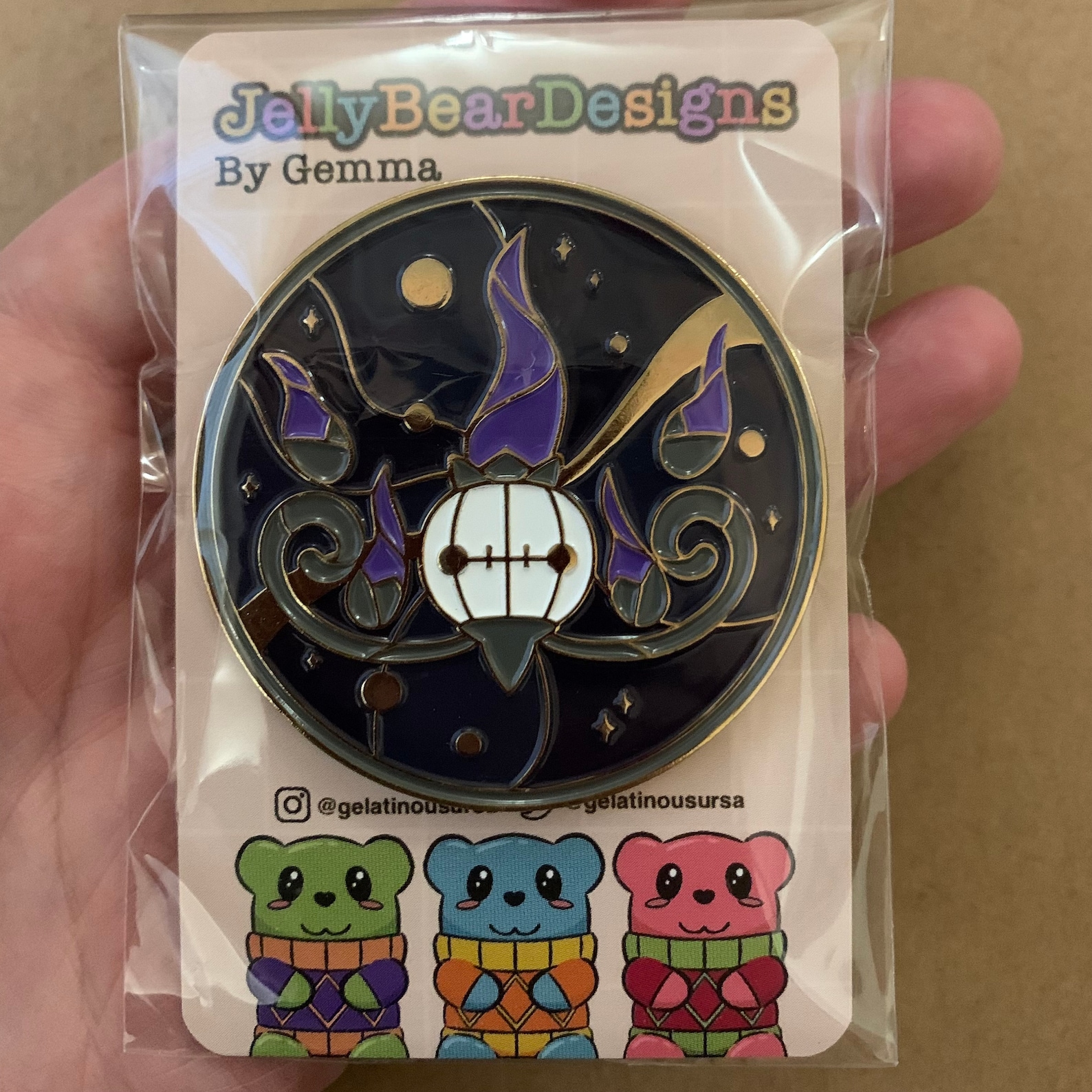 Chandelure Stained-glass Window Pin Gold Plated Soft Enamel - Etsy