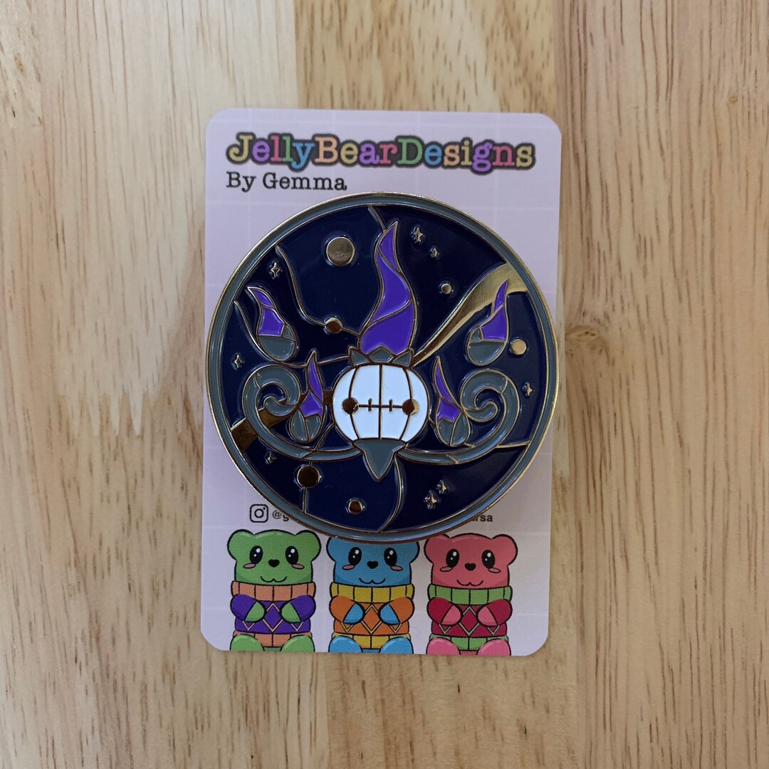 Chandelure Stained-glass Window Pin | Gold Plated Soft Enamel Pin - Etsy