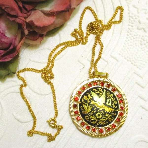 Spanish Damascene Pendant - Etsy