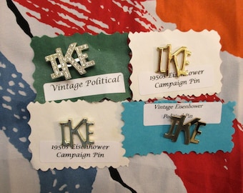 Ike Political Pins Rhinestone - Etsy