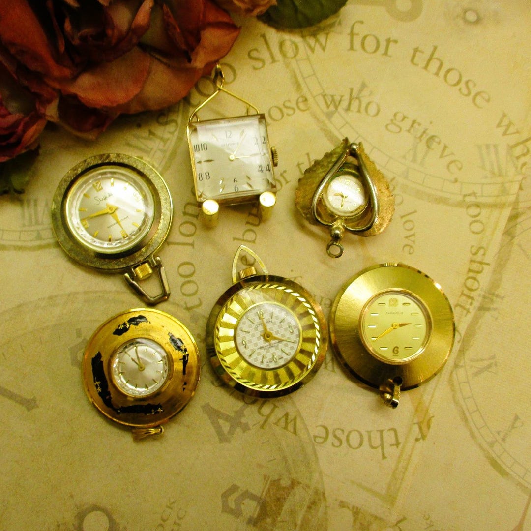 VINTAGE MECHANICAL Pocket Watch Pendant Watch Lot for Repair Parts ...