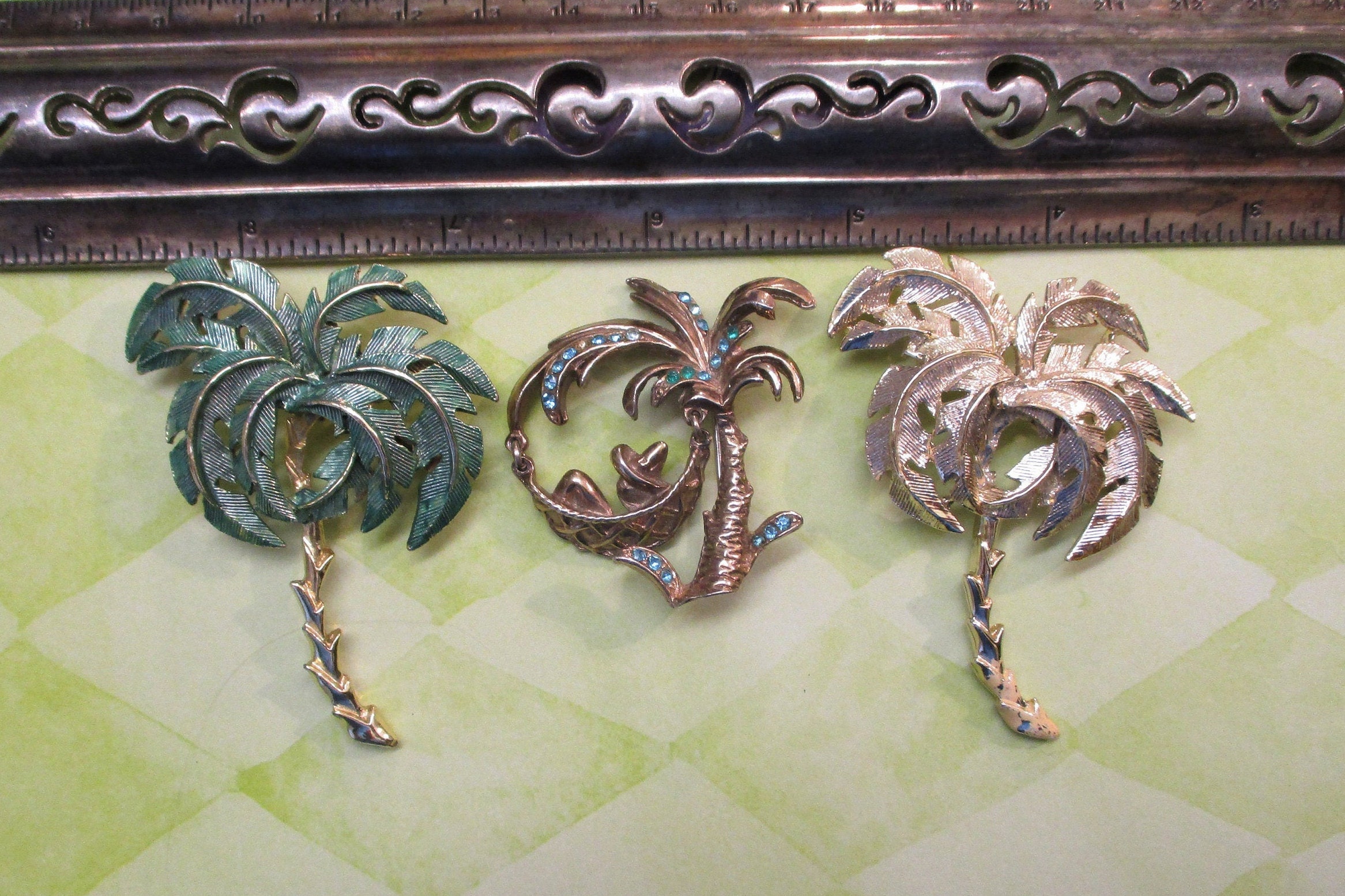 Palm Tree Brooch Lot Vintage Mixed Lot Palm Tree Collection | Etsy