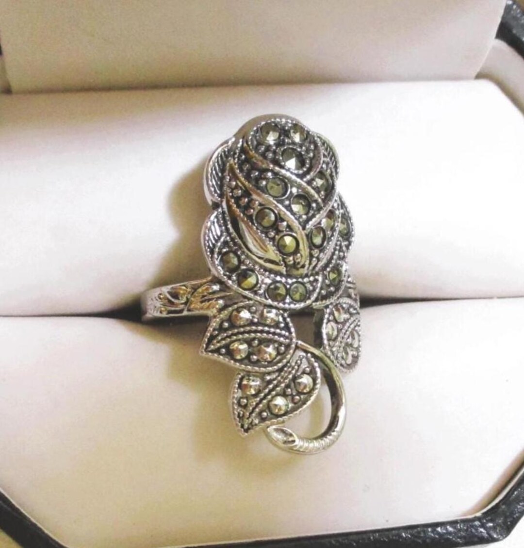 CLARK and COOMBS Blooming Rose 925 Gemstone Ring: Sterling Silver ...