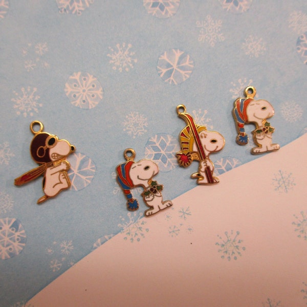 Snoopy Enamel Charm - Etsy