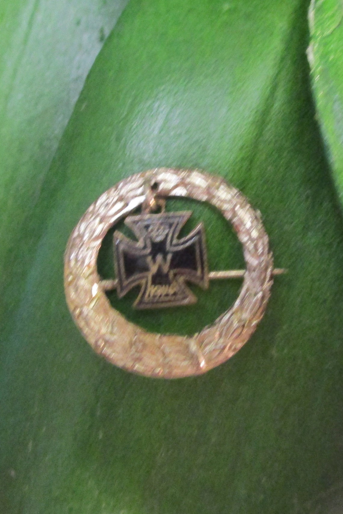 WWI German 1914 W Crown Iron Cross Sweetheart Pin Original | Etsy