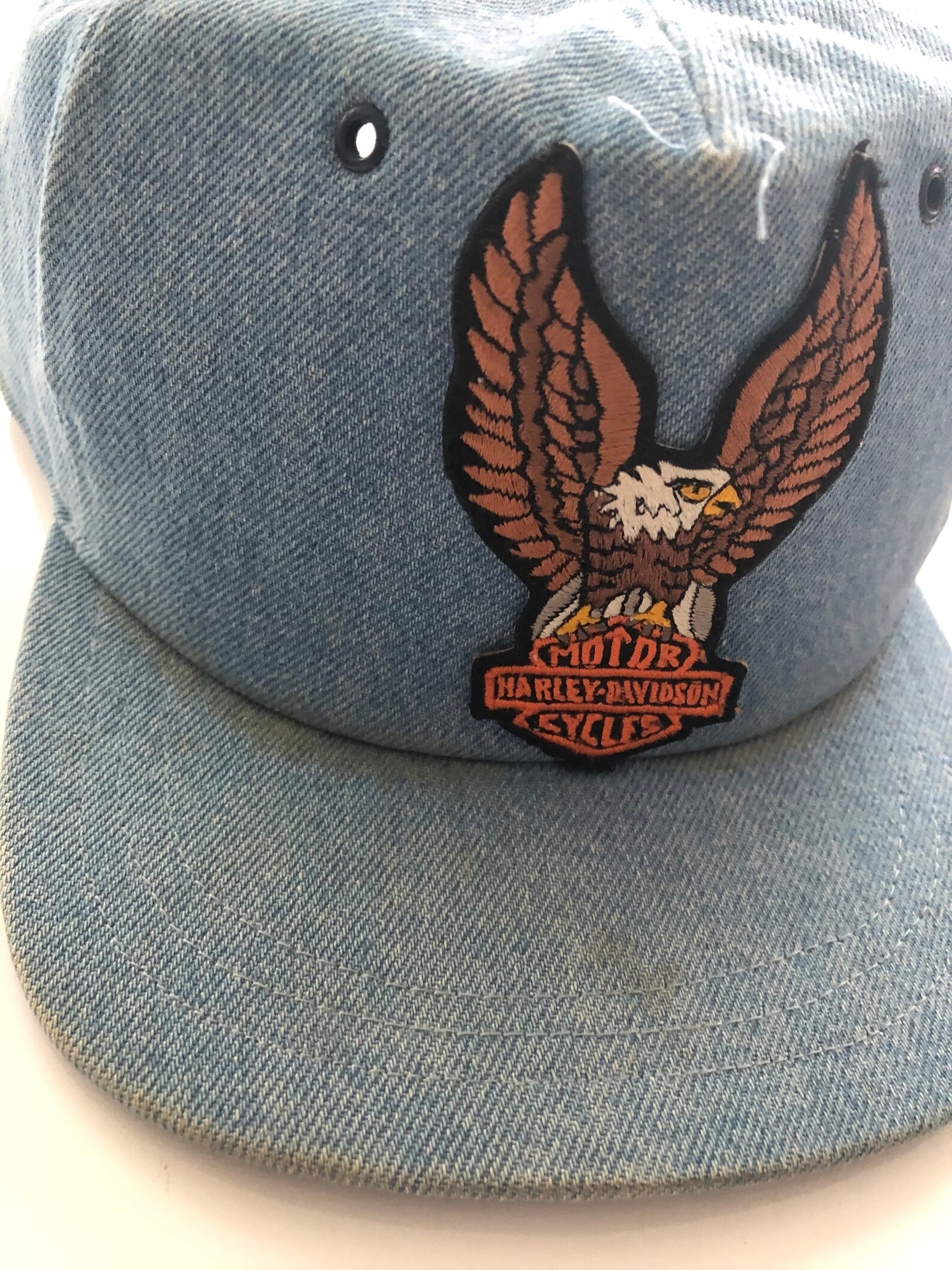 Denim blue Harley Davidson Hat Vintage SnapBack | Etsy