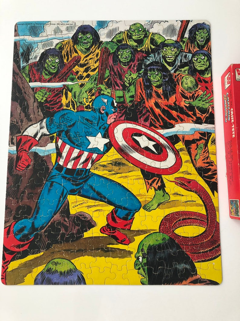 Vintage Captain America 200 Piece 14 X 18 Jigsaw | Etsy