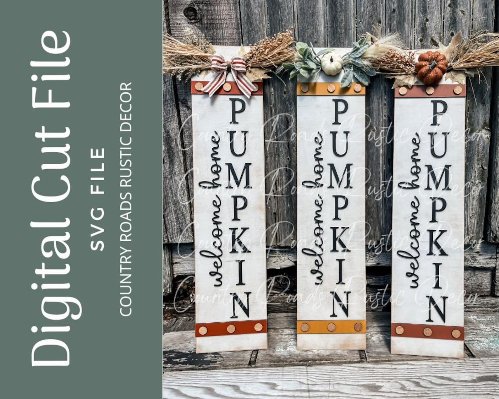 Welcome Home Pumpkin, Porch Leaner SVG File - Etsy