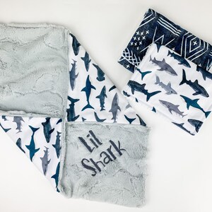Shark Baby Blanket Baby Blanket Personalized Boy Baby - Etsy