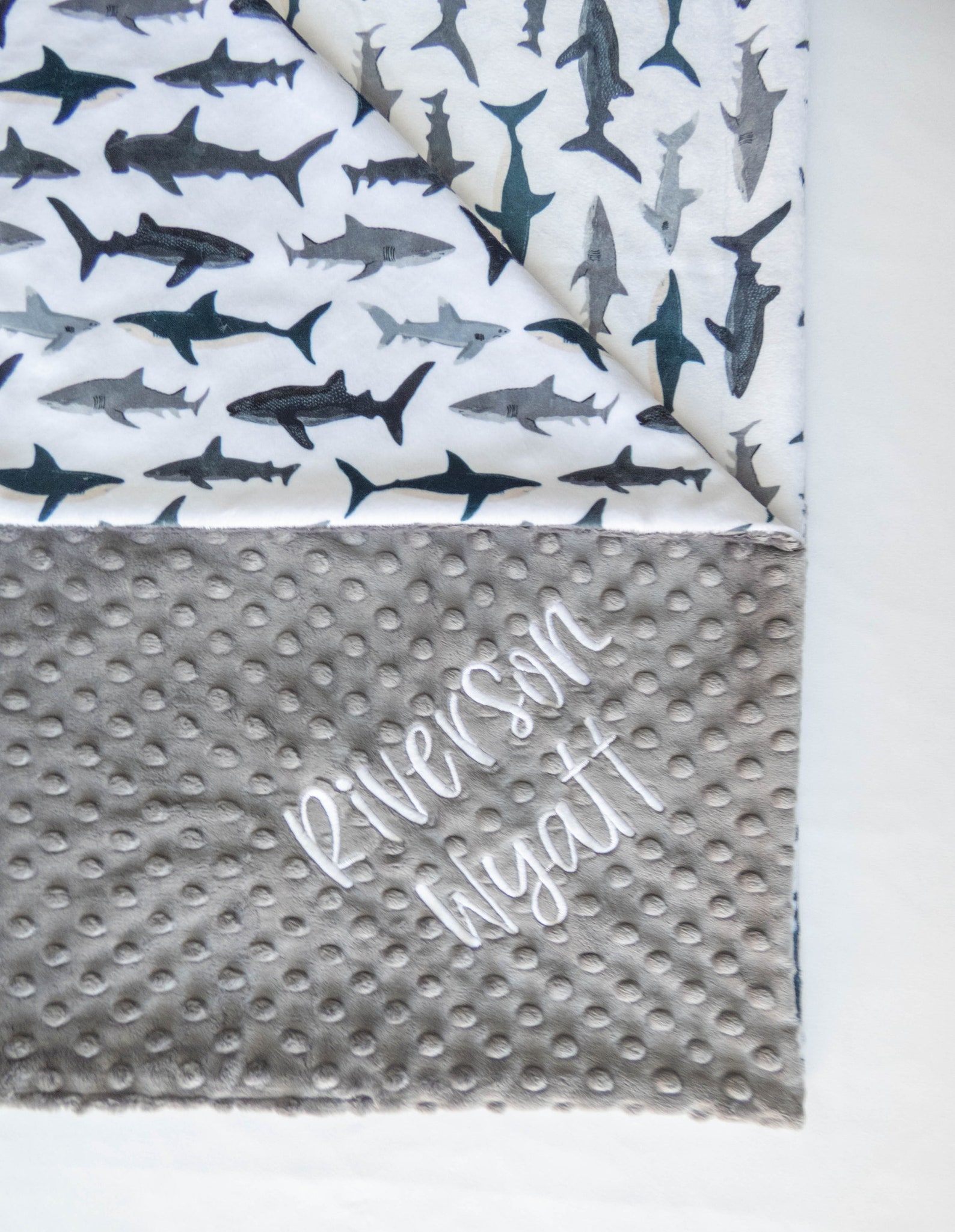 Shark Baby Blanket Baby Blanket Personalized Boy Baby - Etsy