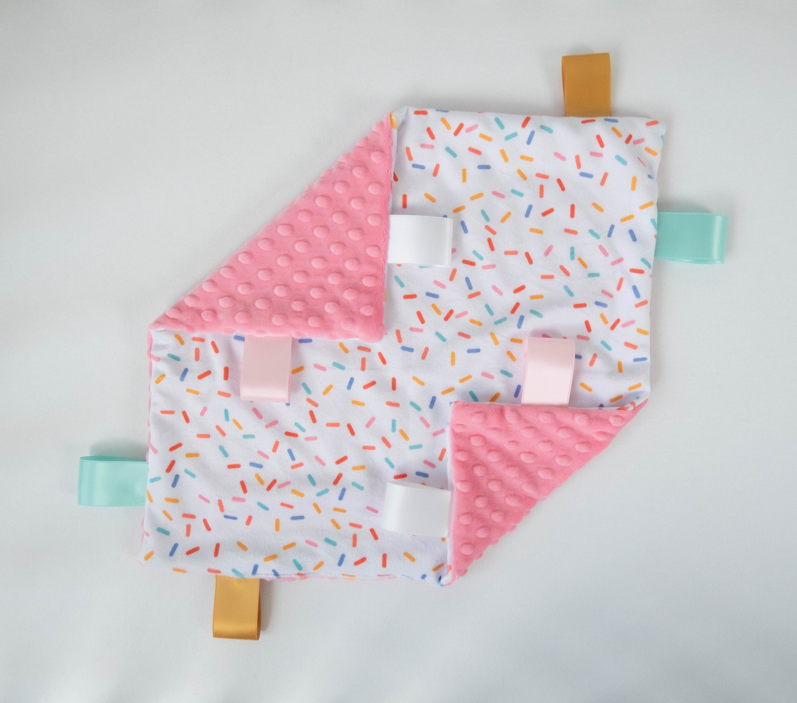 Colorful Sprinkle Confetti Personalized Baby Blanket, Minky Baby ...