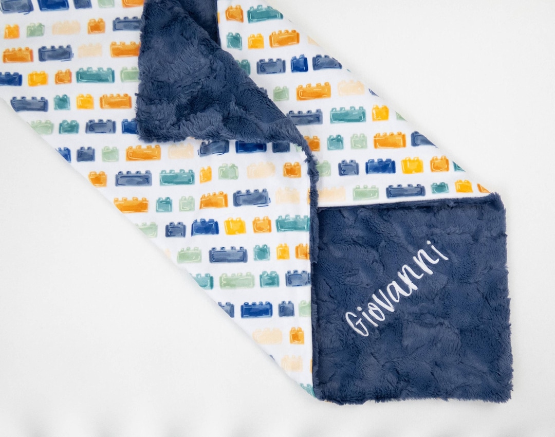 Building Blocks Personalized Baby Blanket, Blocks Nursery, Kids Room ...