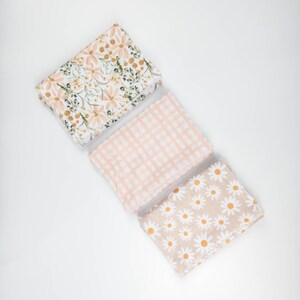 Daisy Dream Floral Burp Cloth Set of 3, Daisies, Wildflower, Girl Burp ...