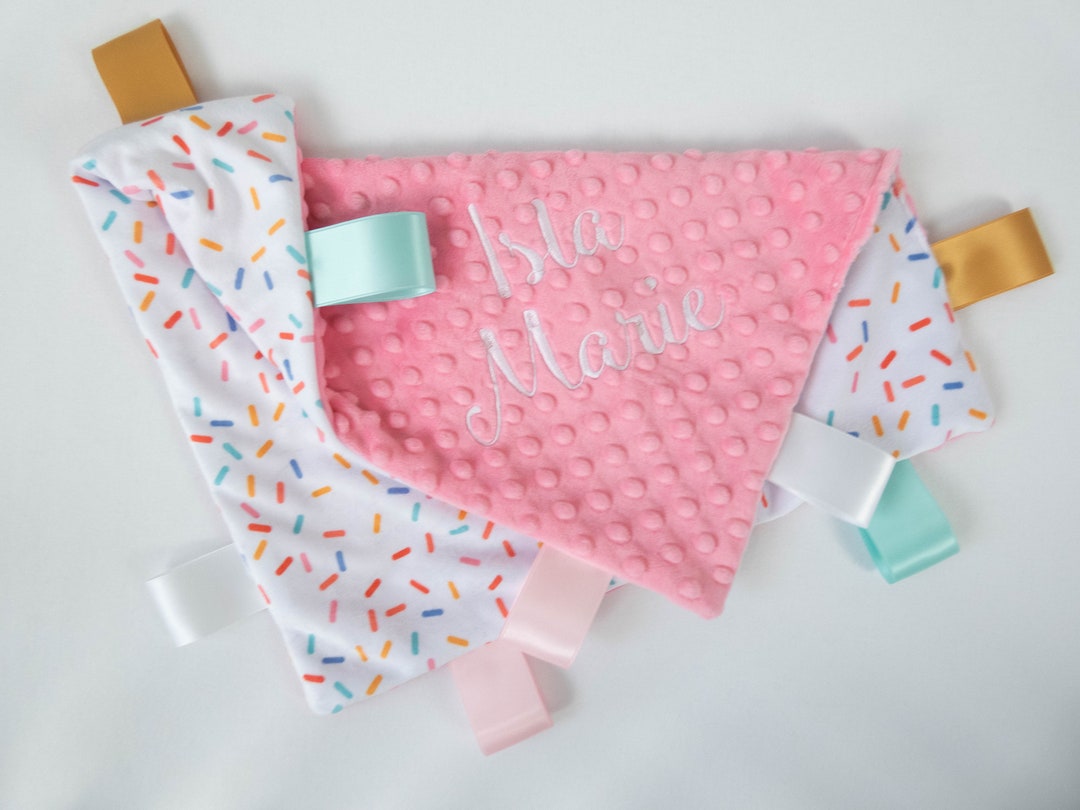 Colorful Sprinkle Confetti Personalized Baby Blanket, Minky Baby ...