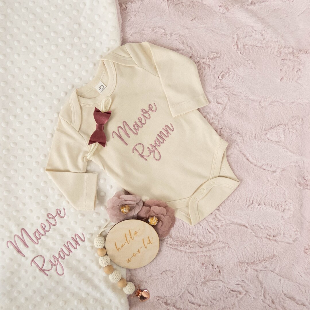 Personalized Baby Bodysuit, Custom Baby Clothing, Coming Home Outfit ...