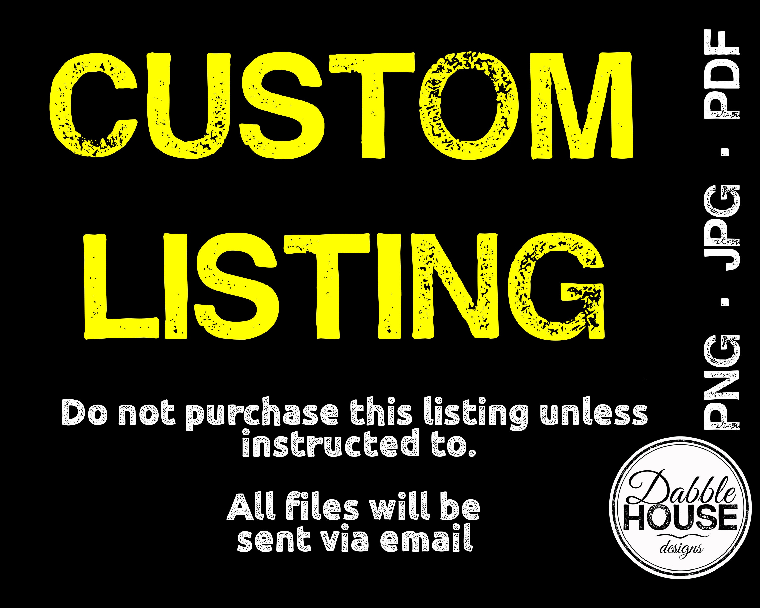 Custom Listing Sublimation Design PNG JPG PDF Print Files - Etsy