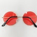 Vintage Red Tinted Gold Big Round Spectacle Sunglasses Frame - Etsy