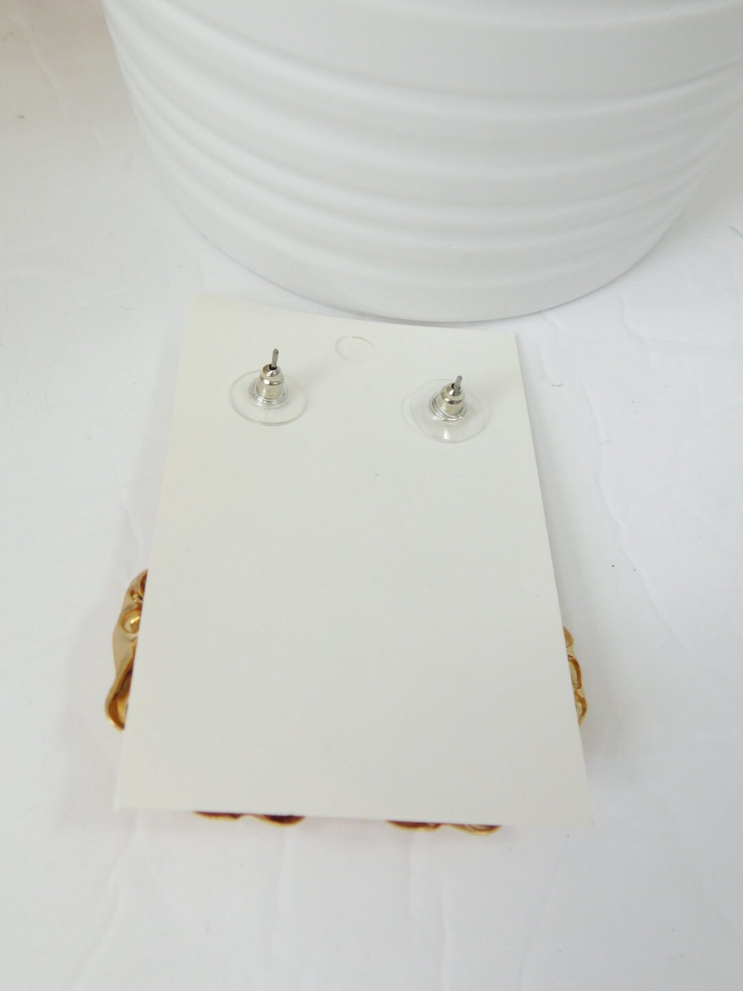 Vintage 00s Gold Lion Animal Head Hammered Metal Statement Dangle Drop ...