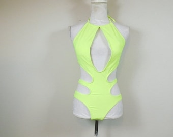 Neon Green Bathing Suit - Etsy