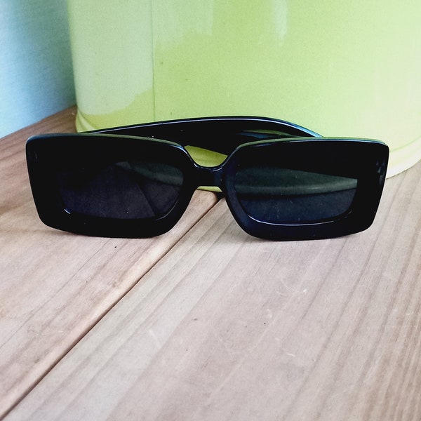 Rectangle Vintage Sunglasses Etsy