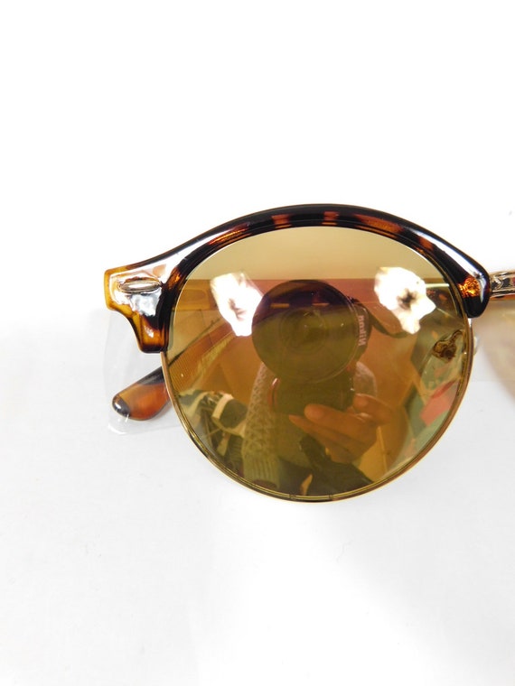 Vintage 90s Malcolm X Horn Rim Pink Mirrored Cheetah … - Gem