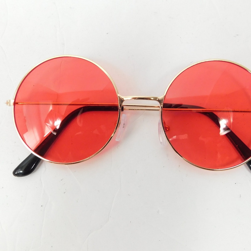 Red Circle Sunglasses - Etsy
