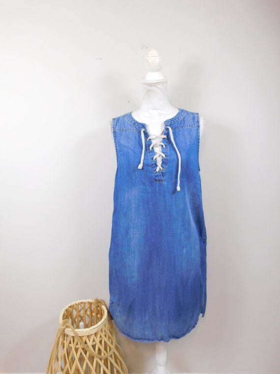 Denim Shirt With Tie String