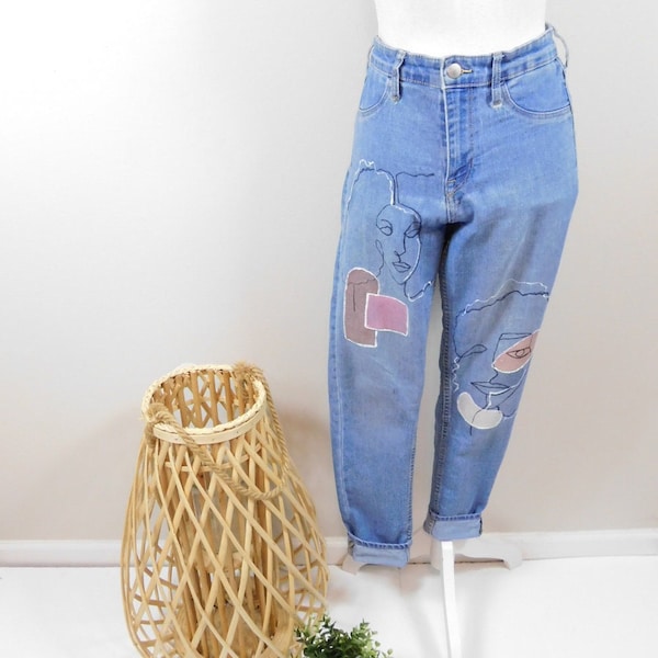 Abstract Jeans - Etsy