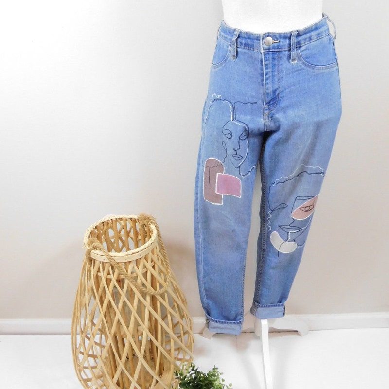 Abstract Jeans - Etsy