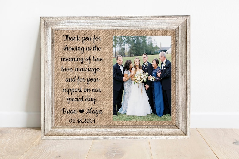 Parents Wedding Gift From Bride and Groom Personalized Wedding Gift for ...