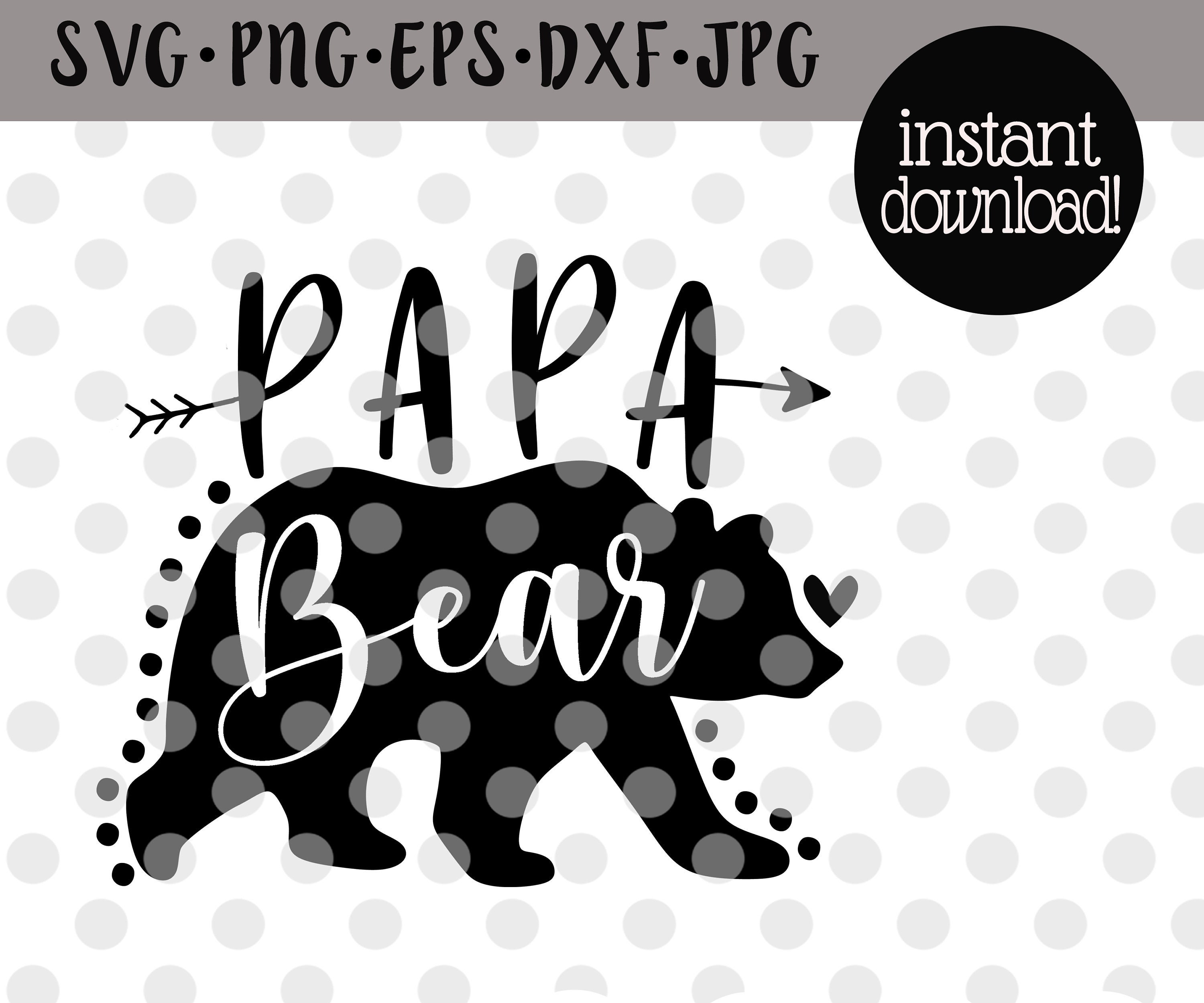 Papa Bear Svg Fathers Day Svg Dad Life Svg Daddy Svg Dad Svg | Etsy