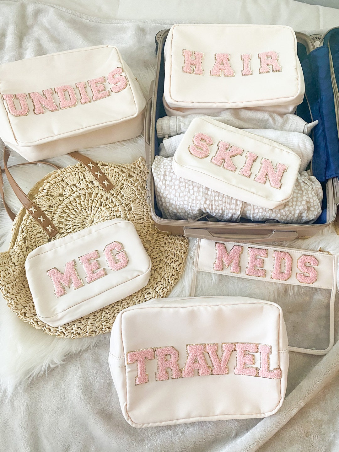 Nylon Makeup Bag Personalized Gift for Her Christmas Gift for Her ...