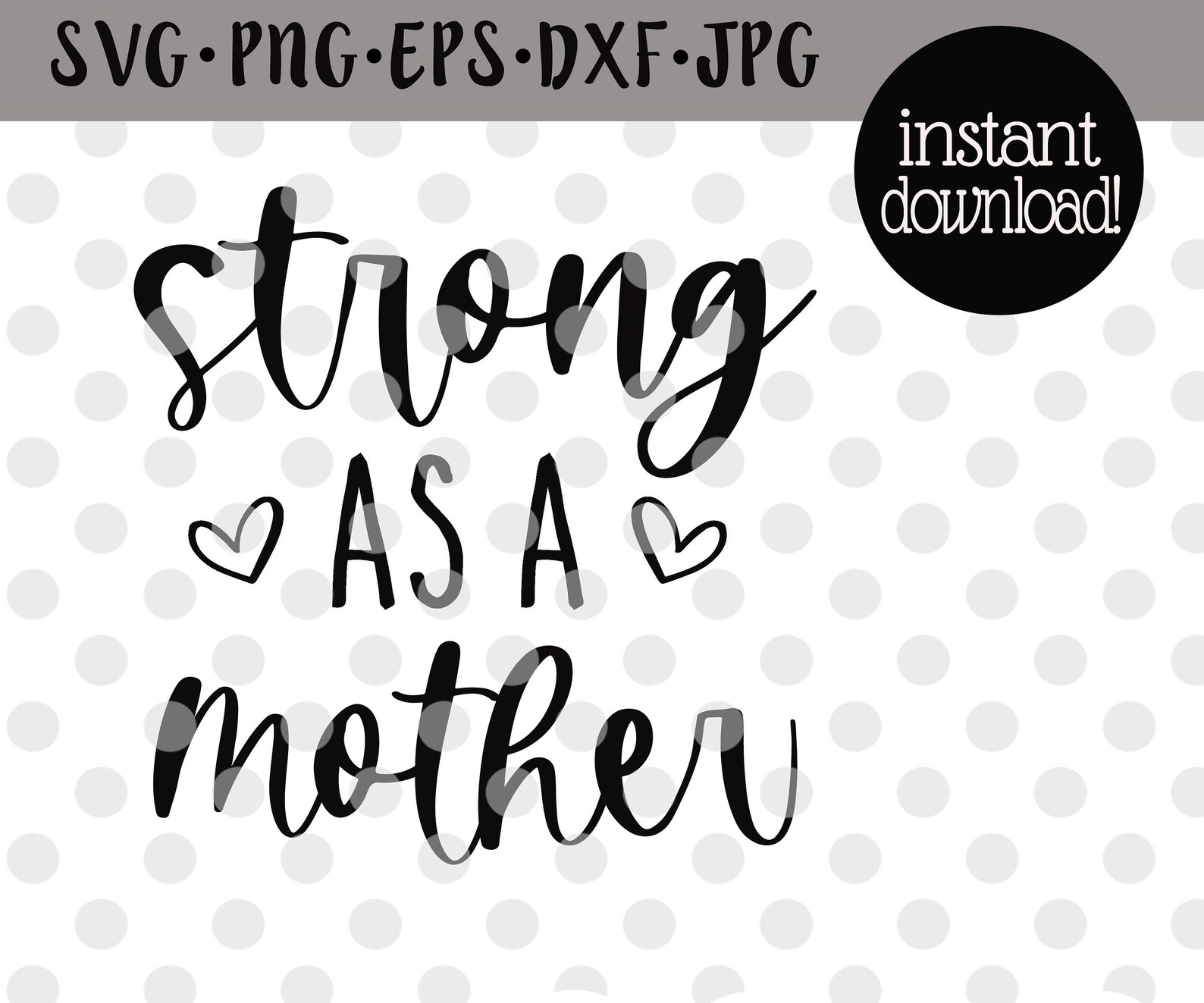 Strong as A Mother Svg Funny Mom Life Shirt Tough Motherhood Sayings ...