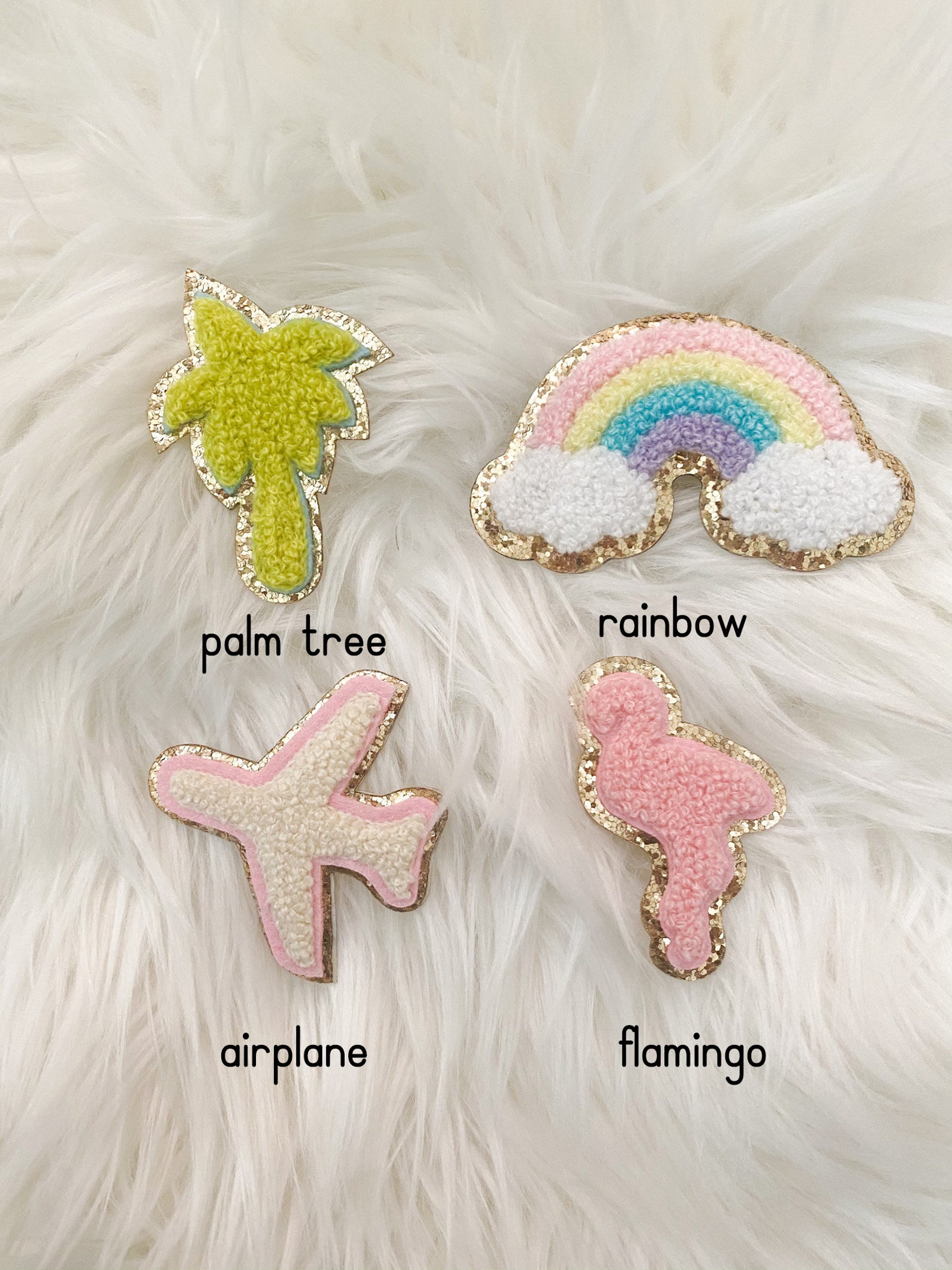 Pink Flamingo Patch Adhesive Chenille Patch Bulk Flamingo Applique ...