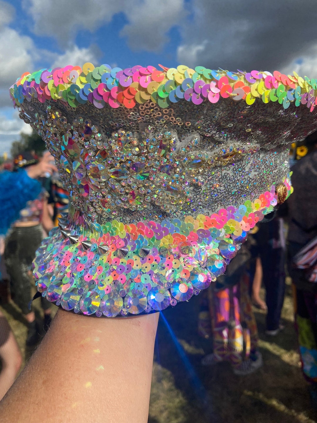 Beautiful Rainbow Military Style Festival/party Hat Custom Made and ...