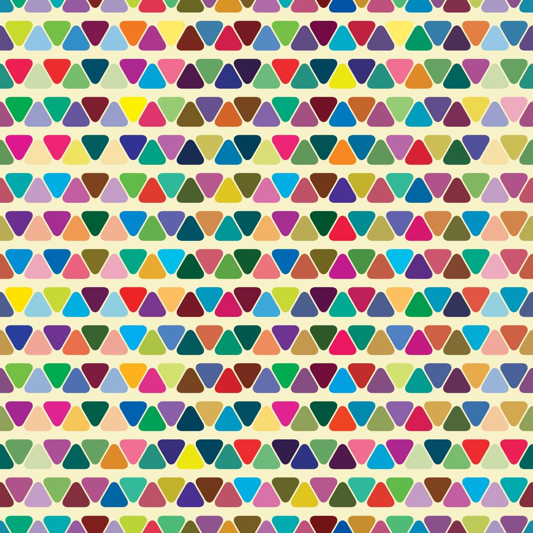 Tiny Triangles, Dreamy Color Print, Leather Cowhide, Genuine Leather ...