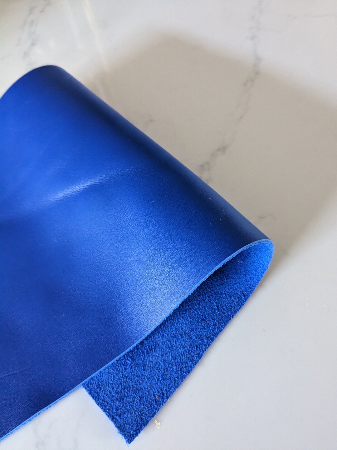 Deep Indigo Blue Leather, NEW Leather, Cowhide Leather, Real Leather ...