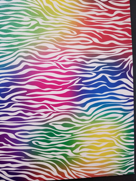 Multi-color Leather Zebra Leather Tiger Print Real Leather - Etsy