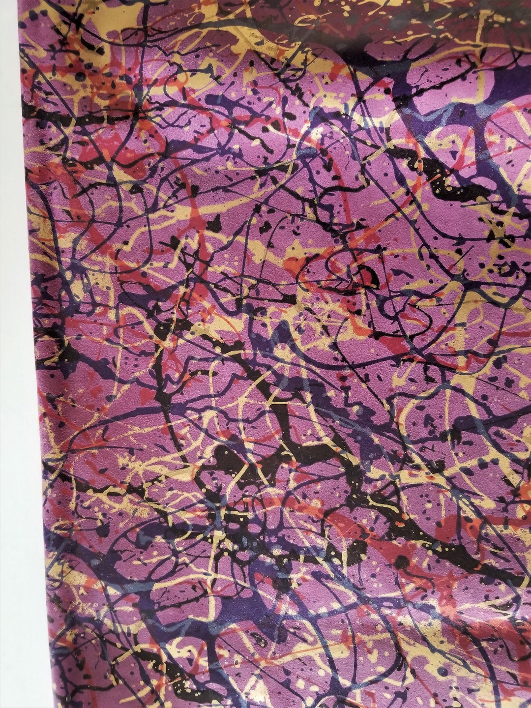 NEW Leather, Abstract Print Leather Hide, Colorful Swirls, Genuine ...