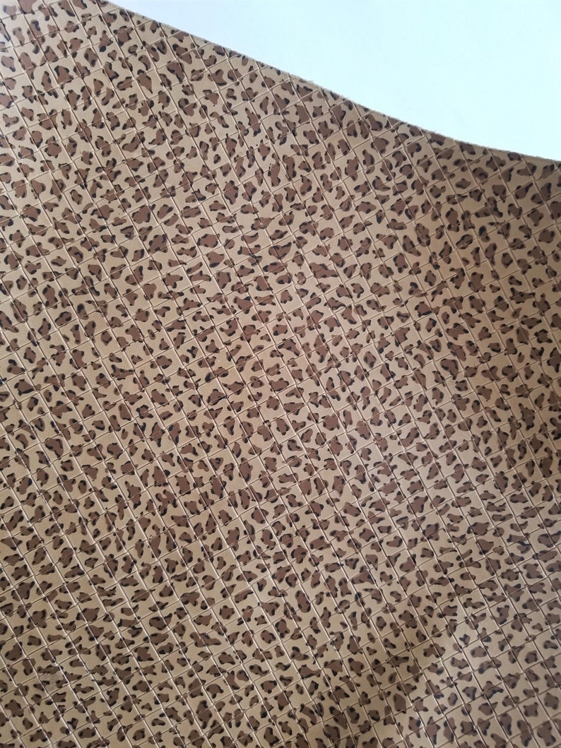 Leopard Leather Sheets Cheetah Leather Fabric Embossed Woven - Etsy