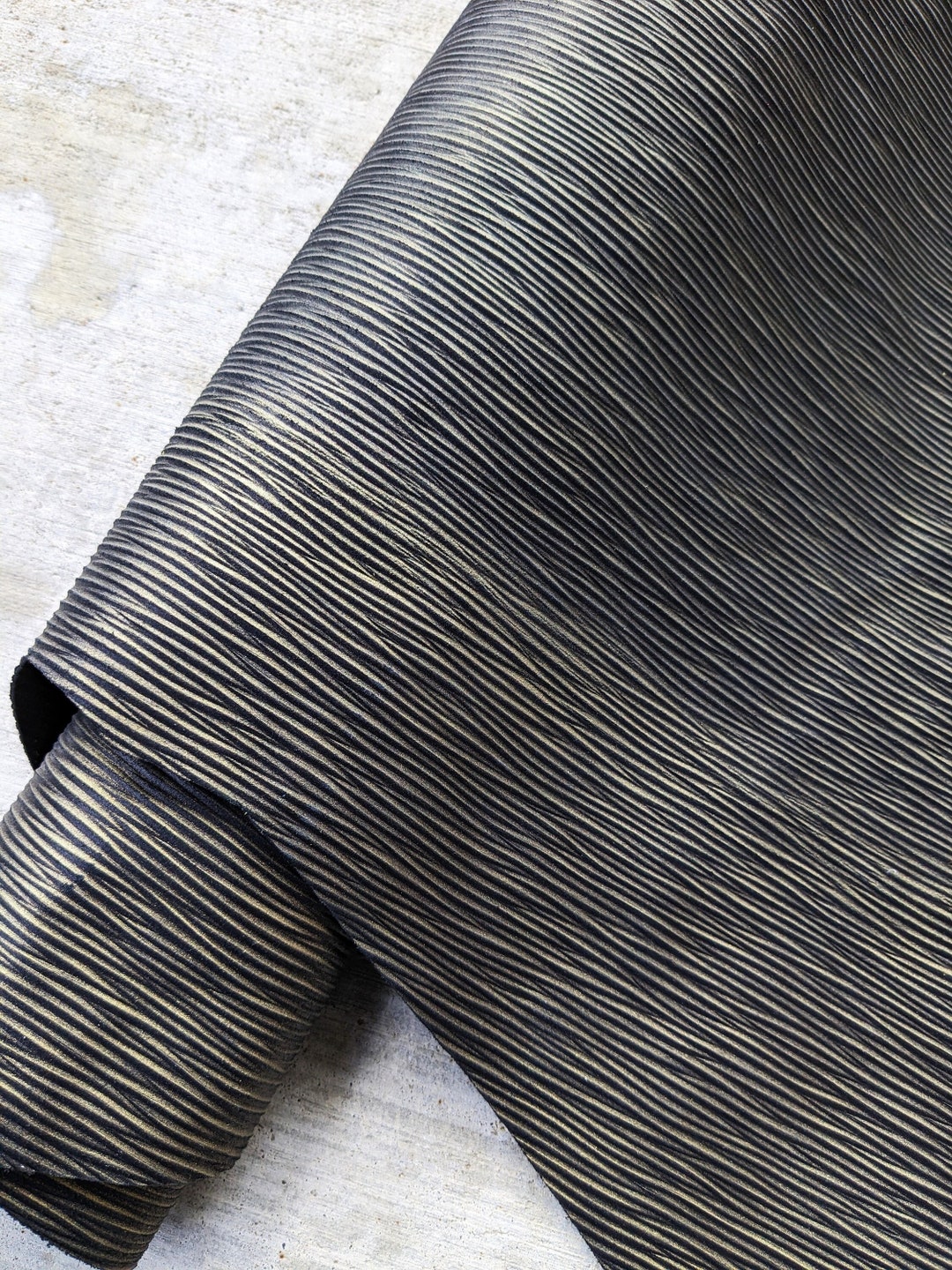 Metallic Dull Gold + Black Leather Sheets, Firm Leather, Genuine ...