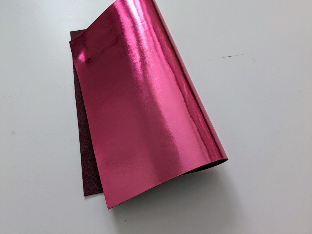 Hot Metallic Pink Leather, Smooth Finish, Genuine Leather Sheets ...
