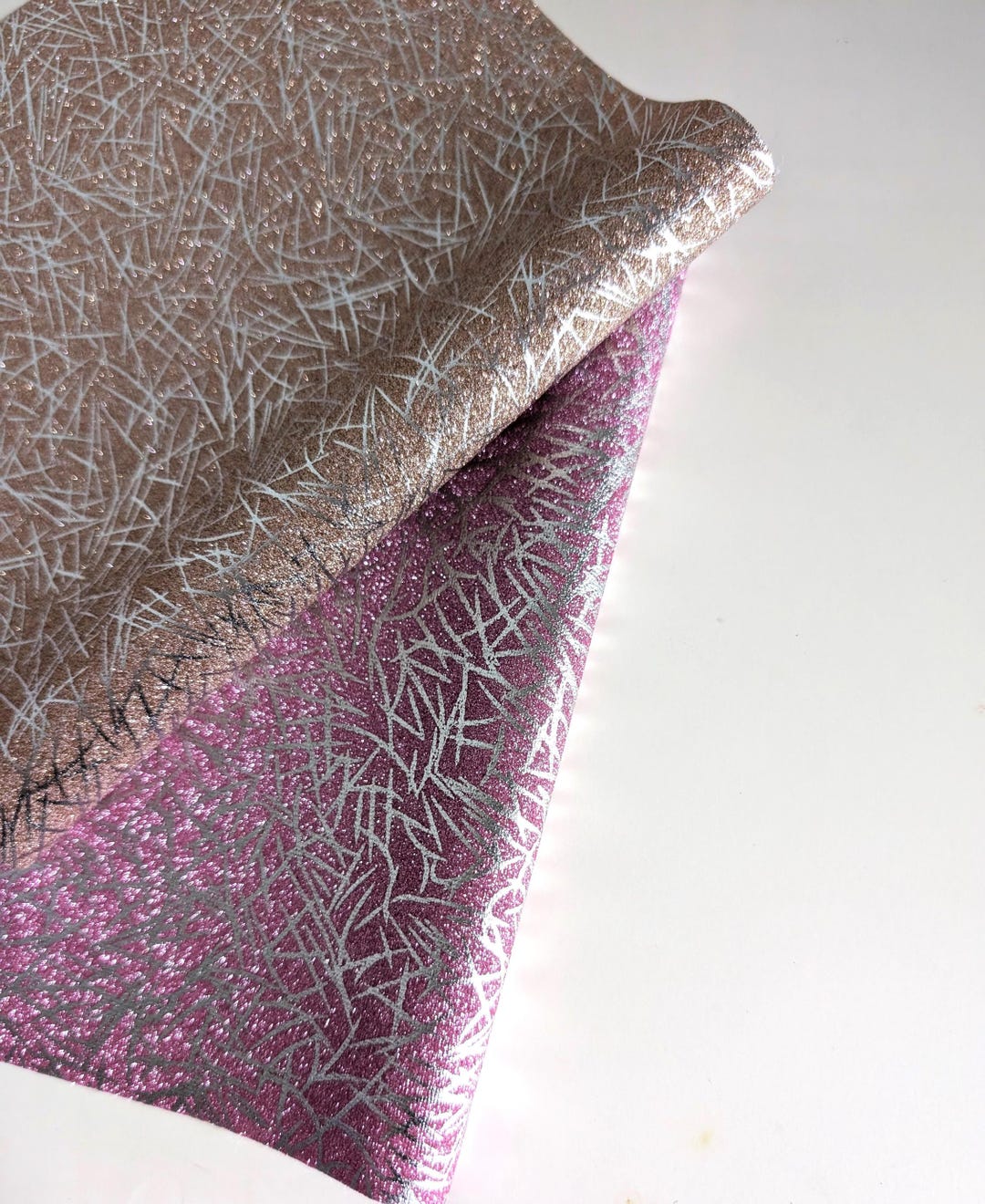 Metallic Silver Streaks Leather, Genuine Leather Sheets, Real Leather ...