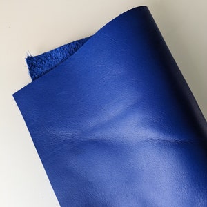 Deep Indigo Blue Leather, NEW Leather, Cowhide Leather, Real Leather ...