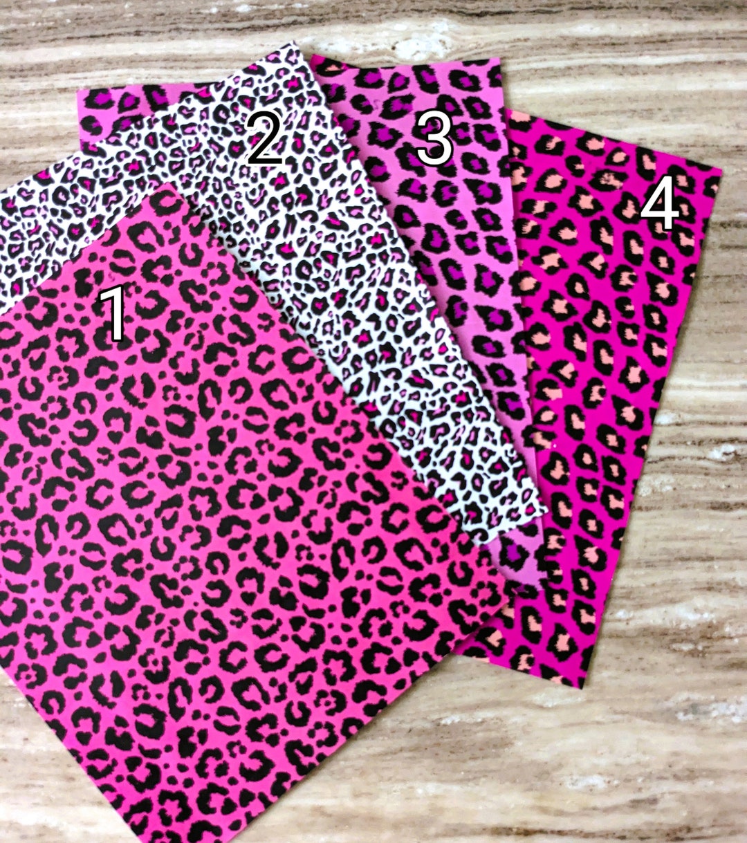 Leopard Leather Sheets, Cheetah Leather Sheets, Crafting Leather, Pink ...