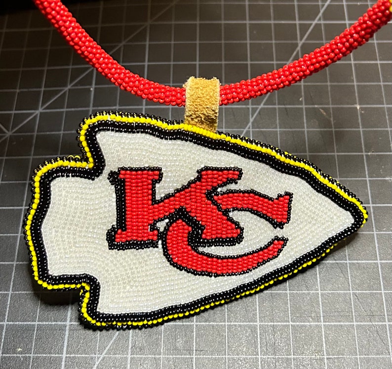 Beaded KC Chiefs Medallion - Etsy
