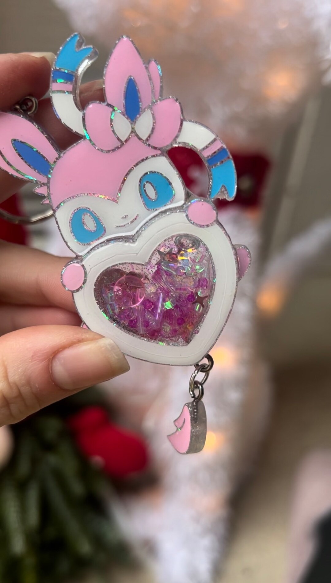 Sylveon Shaker Keychain - Etsy